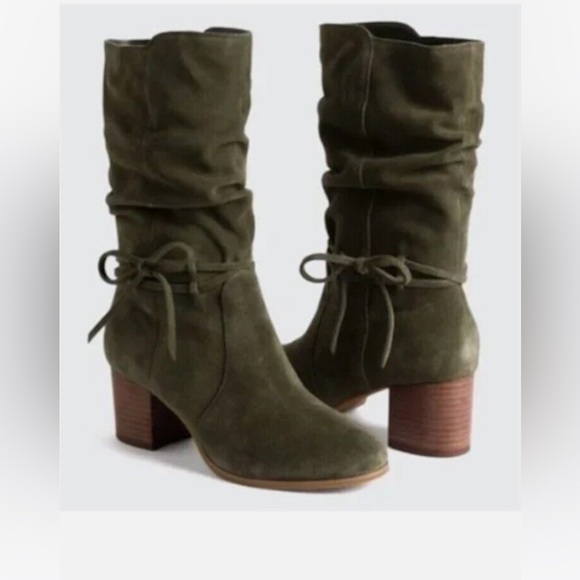 Violet & Red | Shoes | Violet Red Janine Tall Shaft Olive Green Suede ...